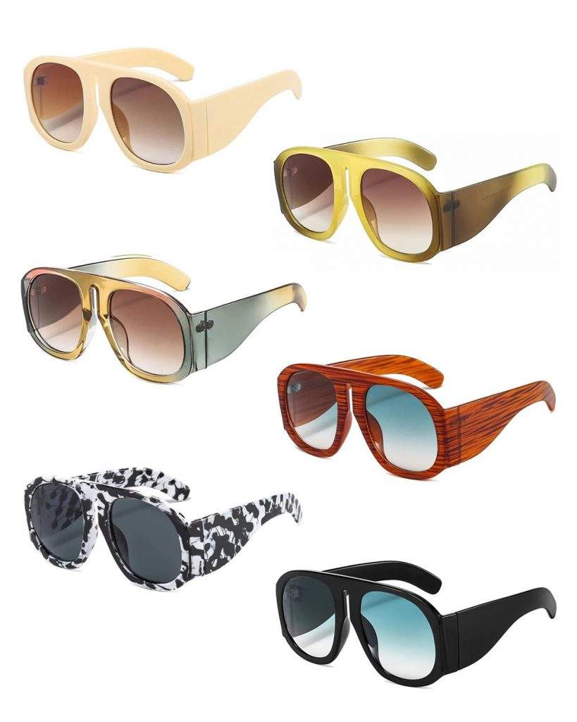 Oversized Steam Punk Sunglasses - COLORS